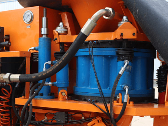 rotary machine for pea gravel backfilling