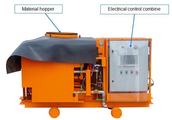 rotary machine for pea gravel backfilling